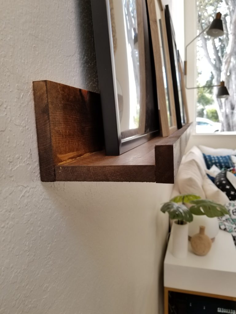 DIY 10 Foot Picture Ledge In 10 Steps for Under $50 Bucks - Kismet House