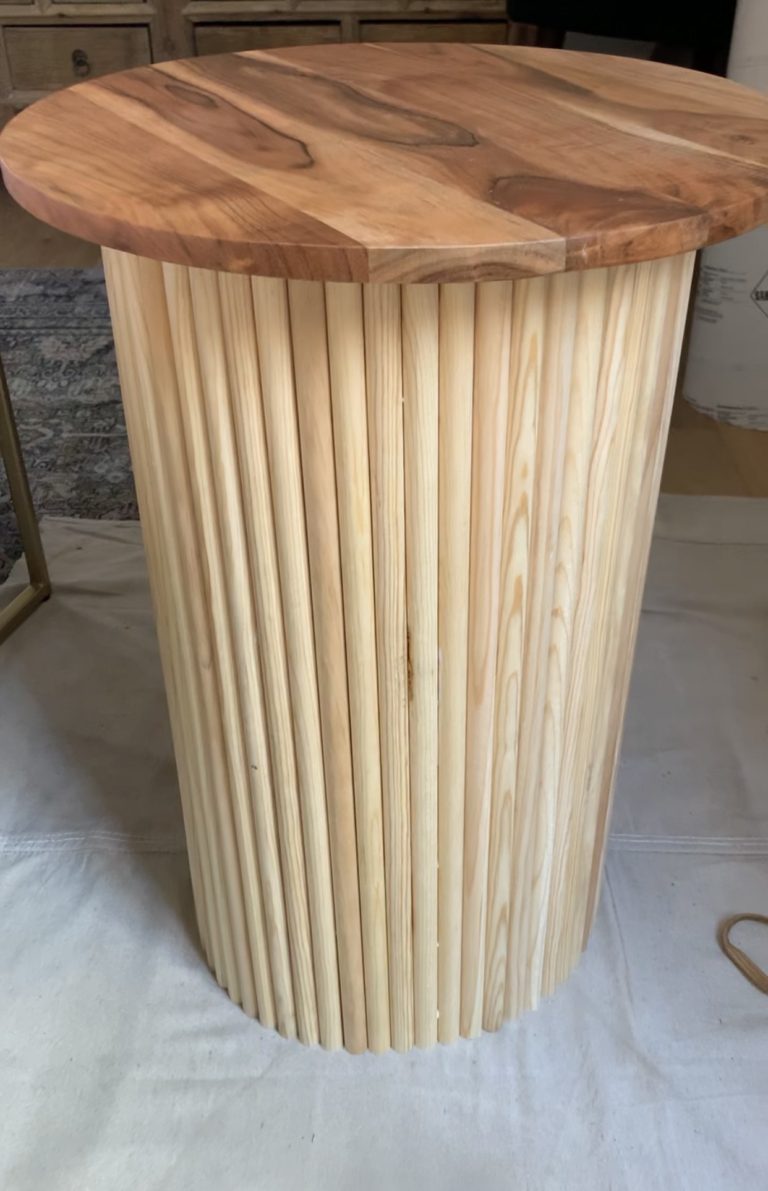 Chic Fluted Side Table Easy Weekend DIY - Kismet House